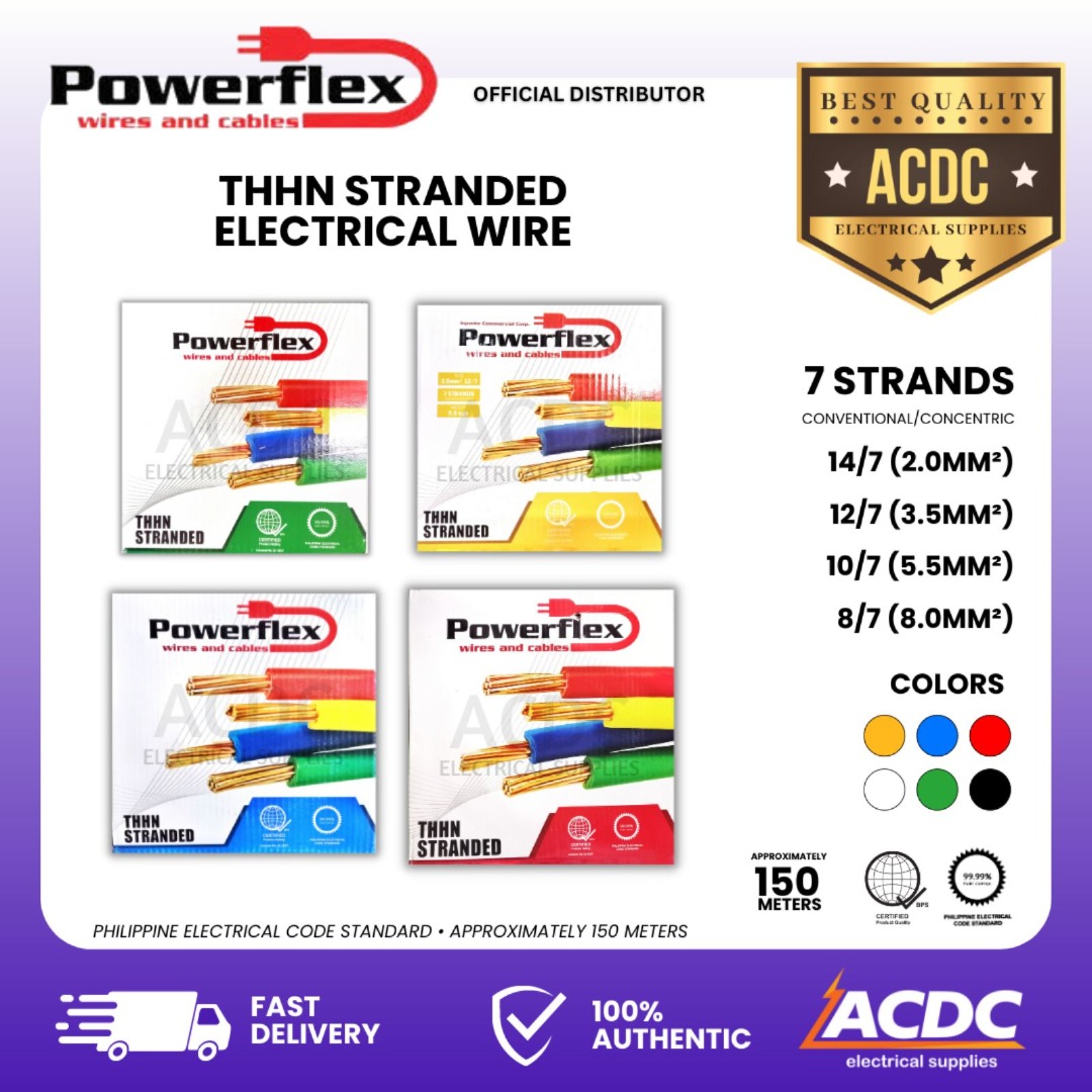 150 Meters THHN Powerflex Stranded Wire #4 Stranded Electrical Wire ...