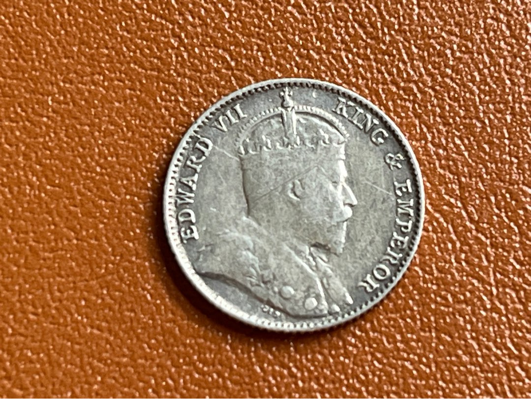 1910 Straits Settlement King Edward VII 5 Cents Silver coin, Hobbies & Toys, Memorabilia ...