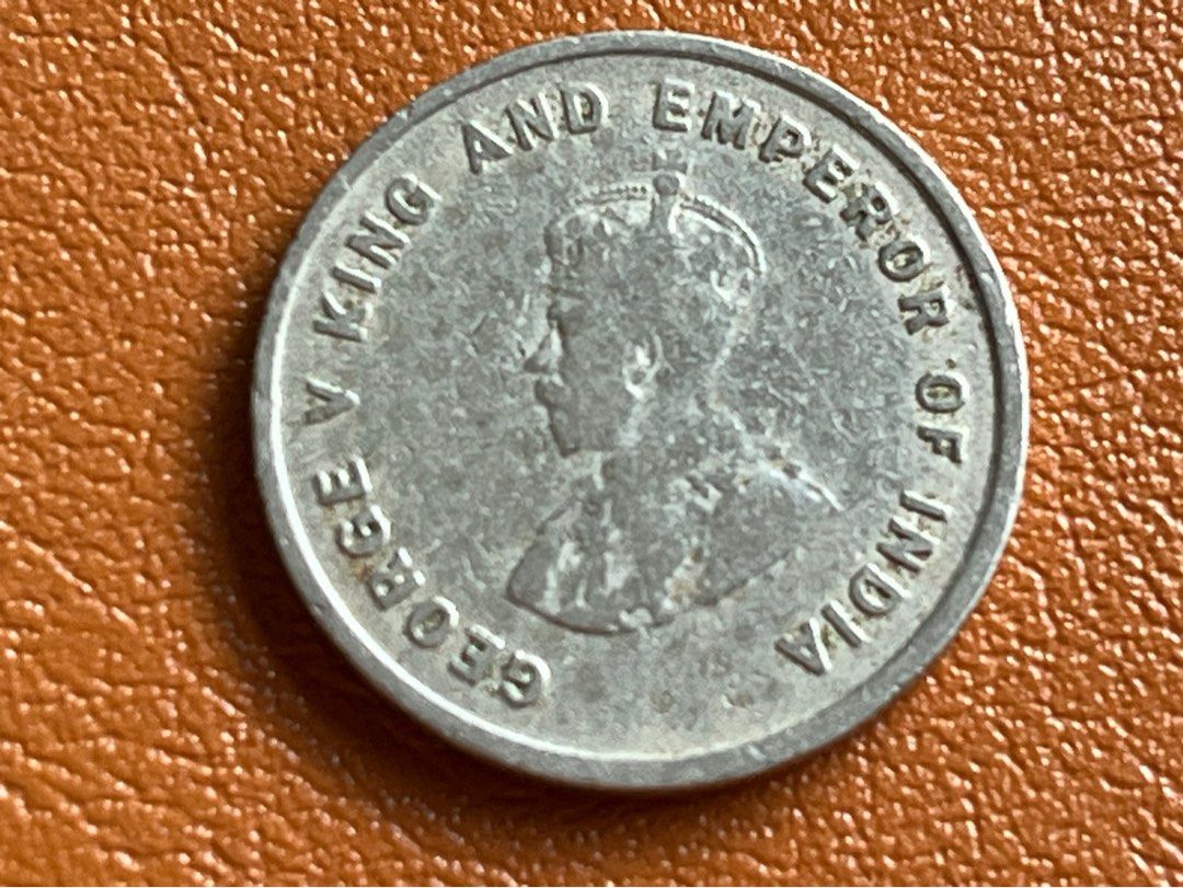 1920 Straits Settlement King George V Copper Nickel 5 Cents coin ...