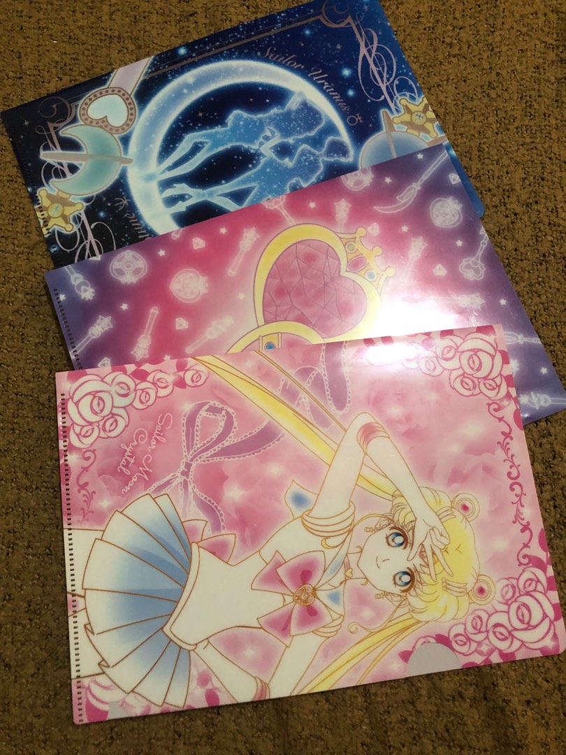 3pcs sailor moon small clear file folders, Hobbies & Toys, Stationary ...