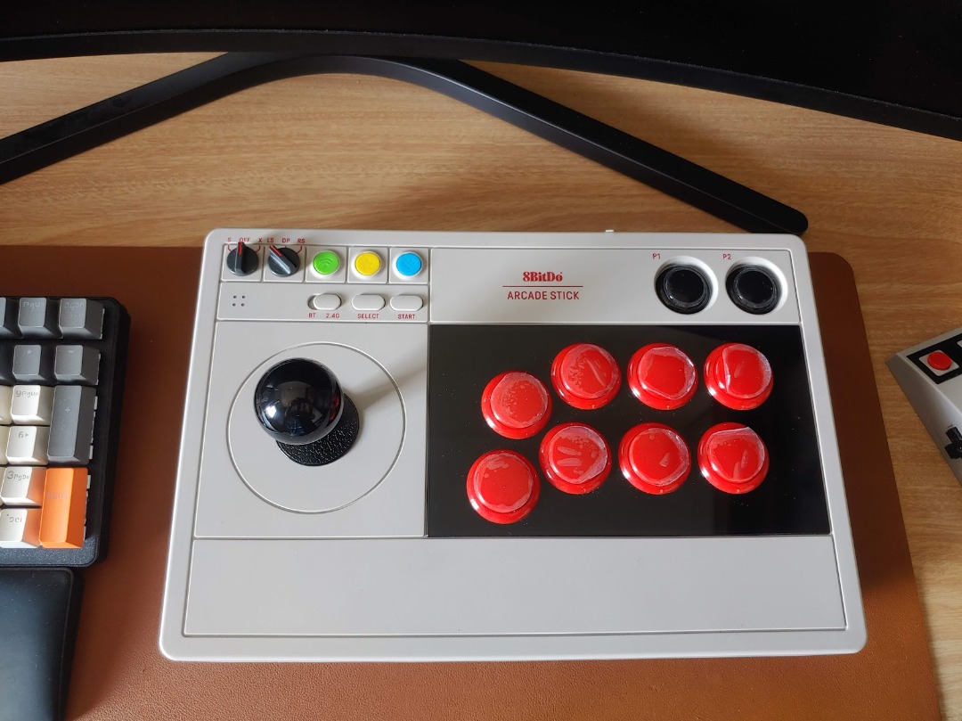 8BitDo Arcade Stick Wireless Bluetooth 2.4G Wired for Switch XBox ...