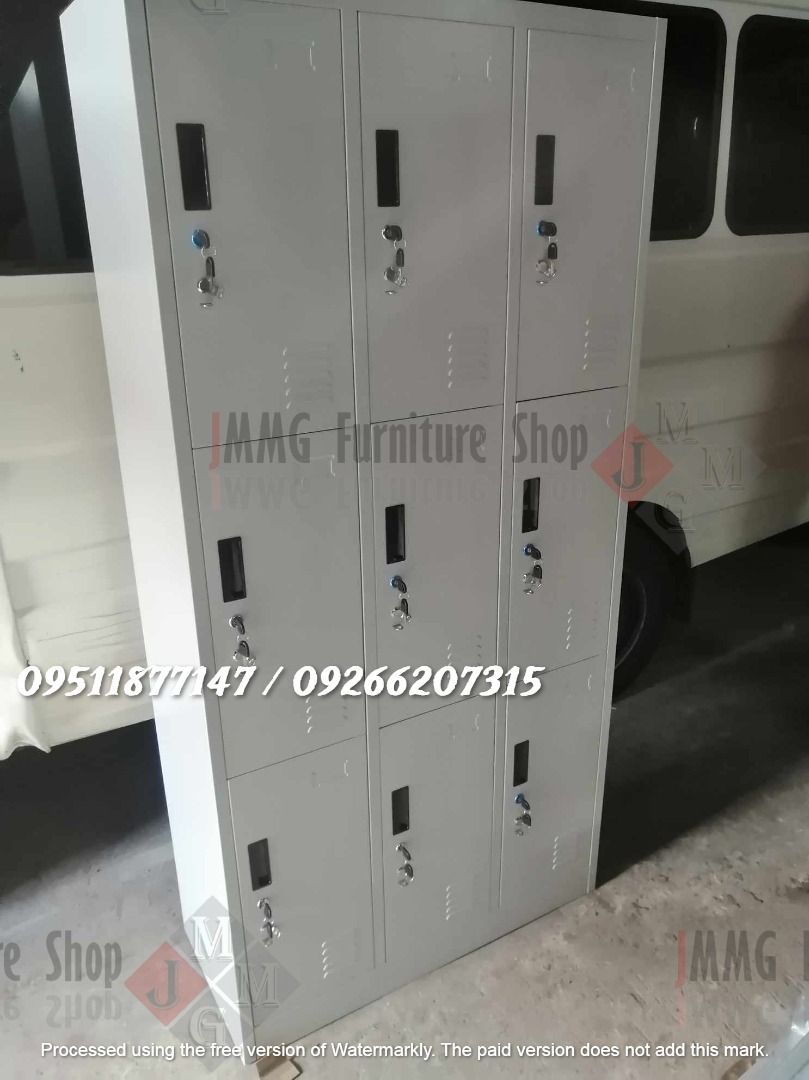 9 DOOR STEEL LOCKER CABINET . DOUBLE LOCK . JMMG OFFICE FURNITURE on ...