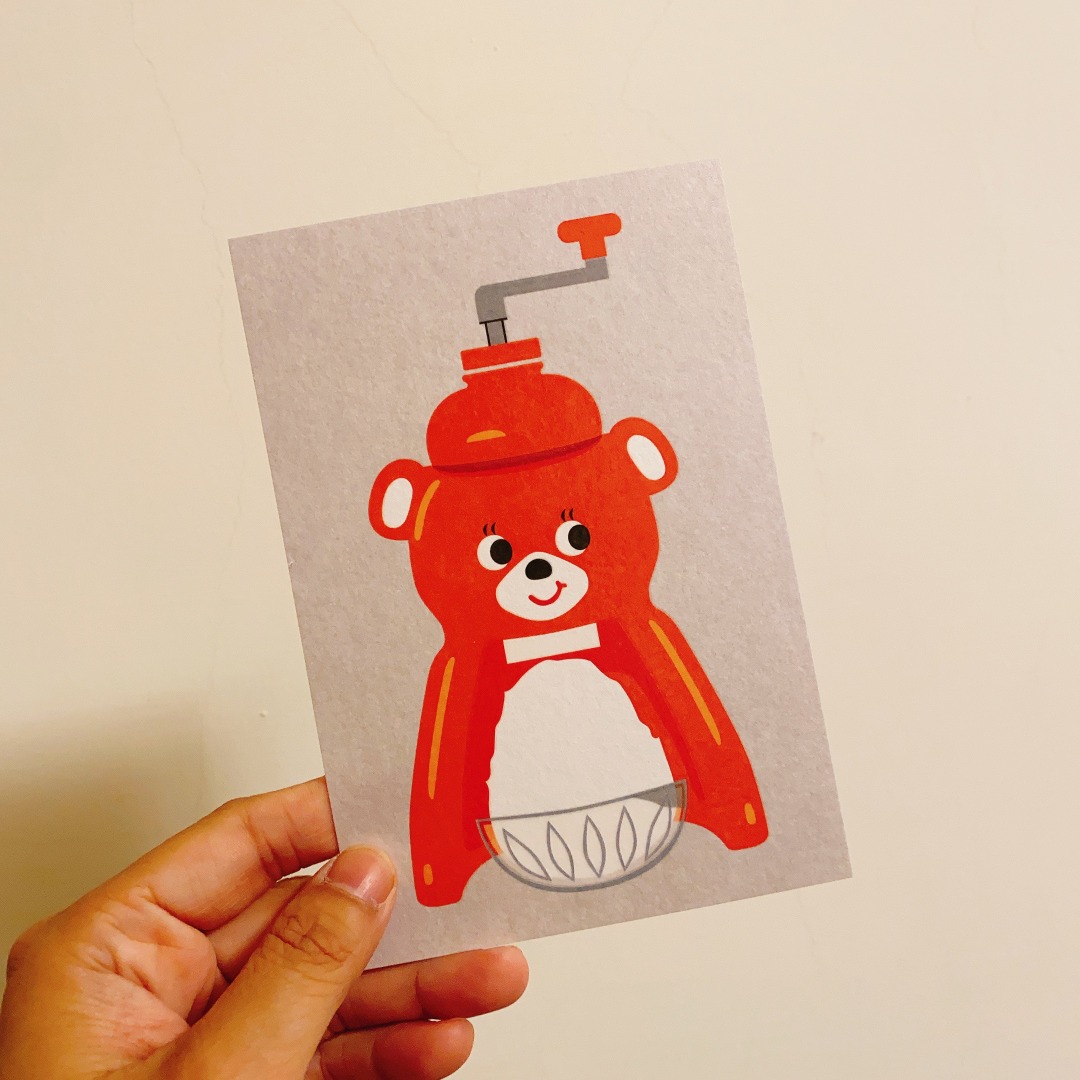 單張 NISSEI 霜淇淋 昭和 日式娃娃 刨冰機 明信片 卡片 萬用卡, 書籍、休閒與玩具, 文具、藝術、手工藝, 文具、上學用品在旋轉拍賣