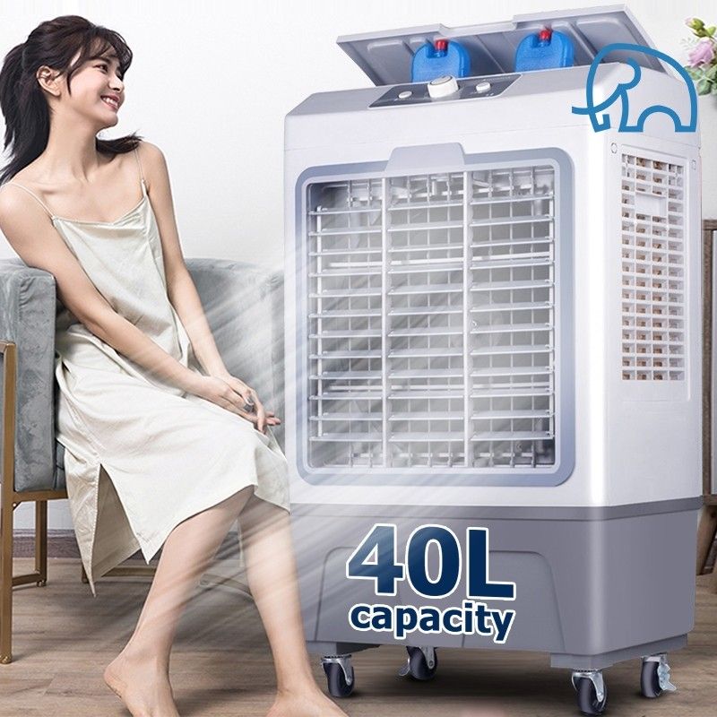 Air Conditioning Fan 40L Large Water Tank Mobile Air Cooler Household ...