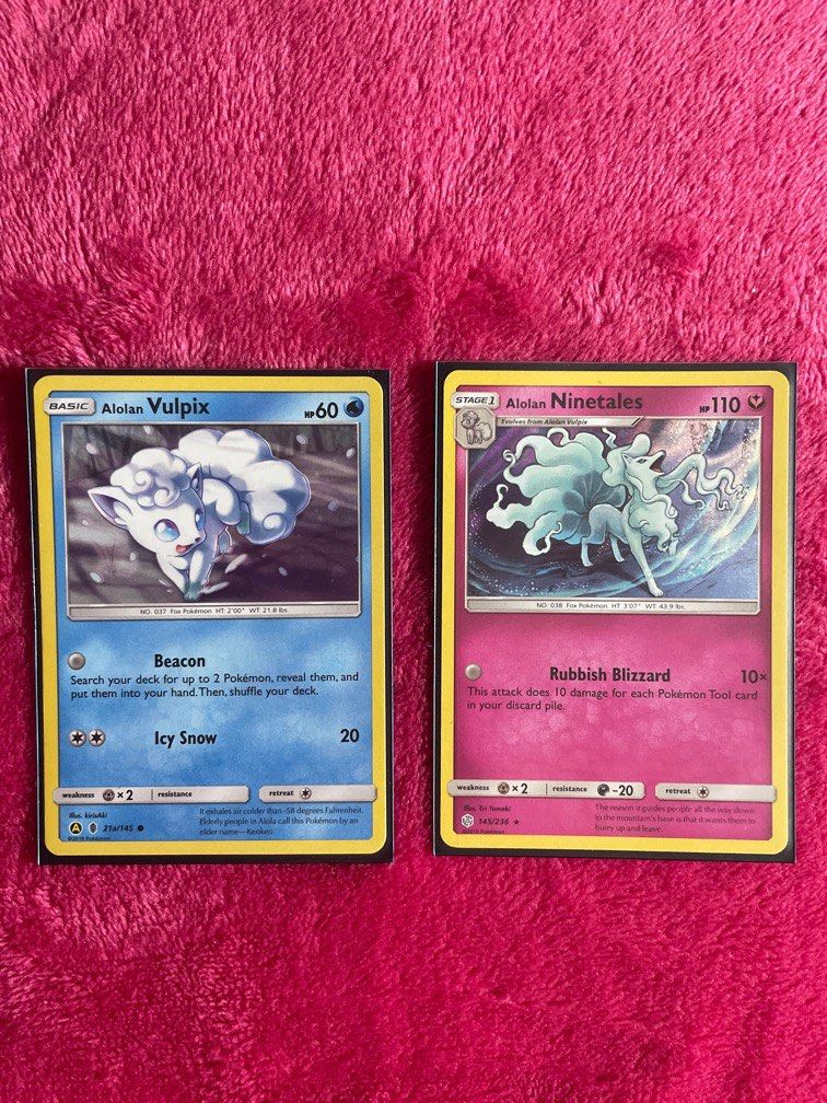 Alolan Ninetales Set (Guardians Rising / Cosmic Eclipse) on Carousell