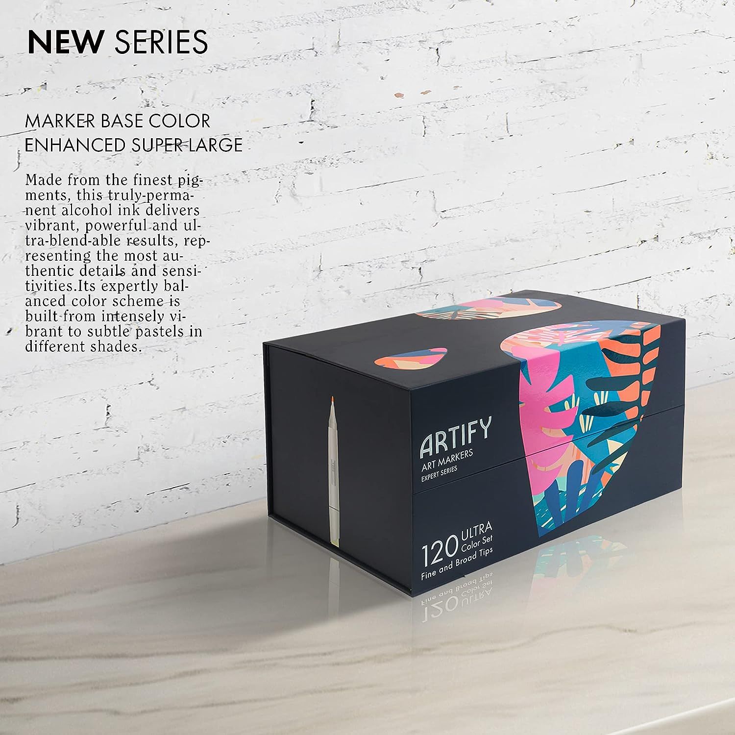 ARTIFY 120 Ultra Colors Art Markers, Fine & Broad Dual Tips ...