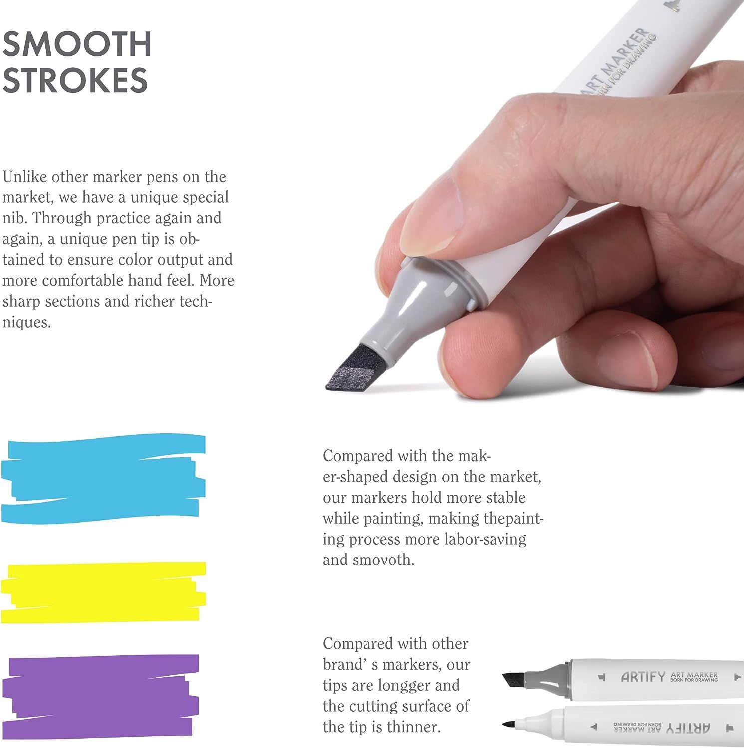 ARTIFY 120 Ultra Colors Art Markers, Fine & Broad Dual Tips ...