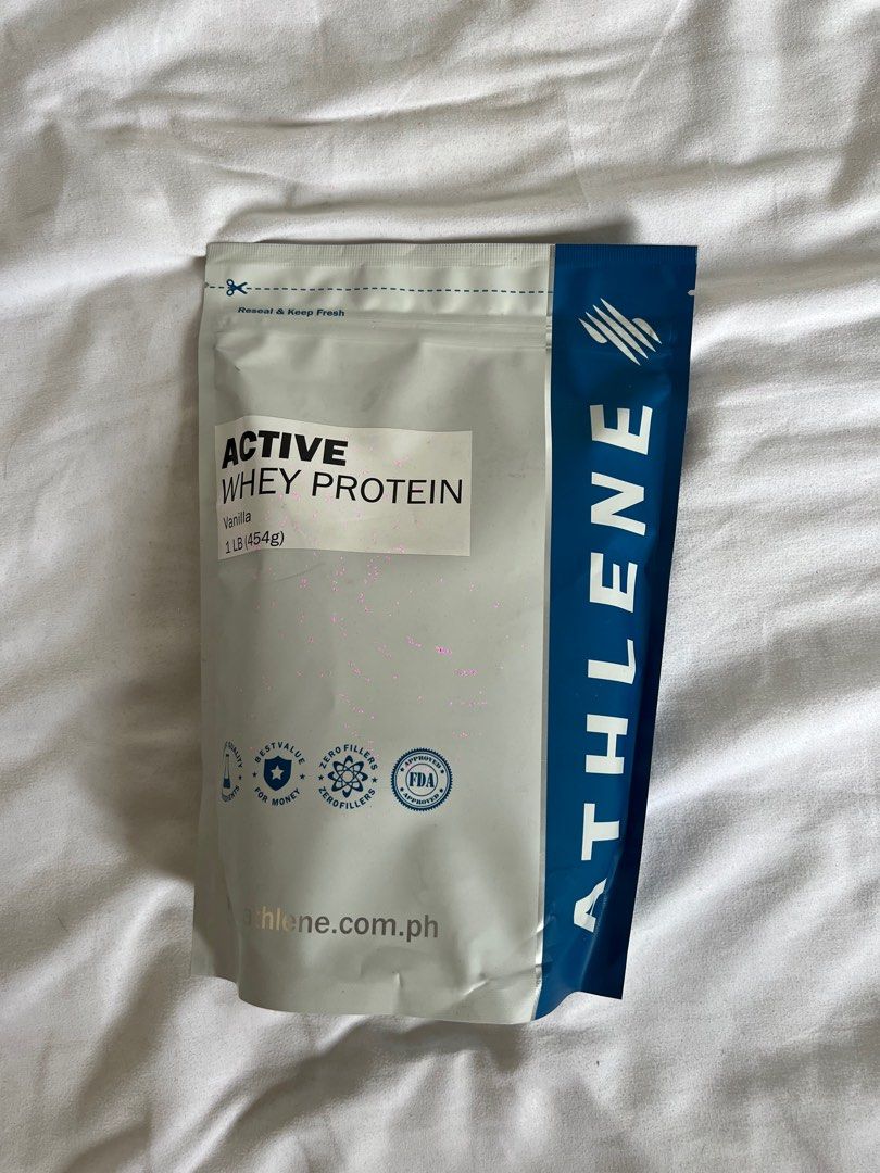 ATHLENE ACTIVE Whey Protein 1lb (Vanilla), Health & Nutrition, Health ...