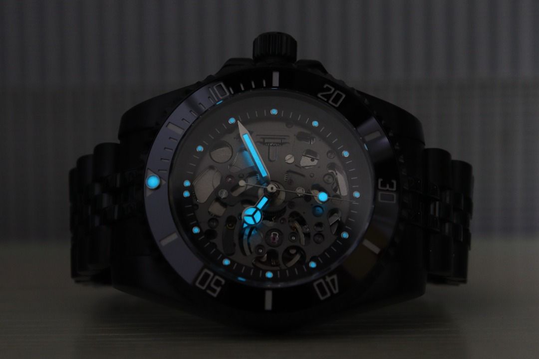 Black Skeleton Submariner Seiko Mod Watch- No Seiko Logo- NH72 ...