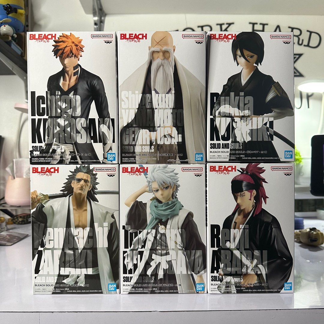 BLEACH SOLID AND SOULS ICHIGO ZENPACHI YAMAMOTO RUKIA RENJI TOUSHIRO - BANPRESTO, Hobbies & Toys ...
