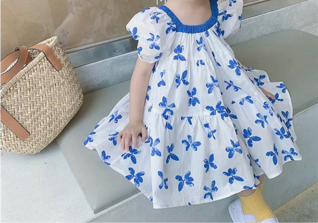 Blue kids dress, Babies & Kids, Babies & Kids Fashion on Carousell