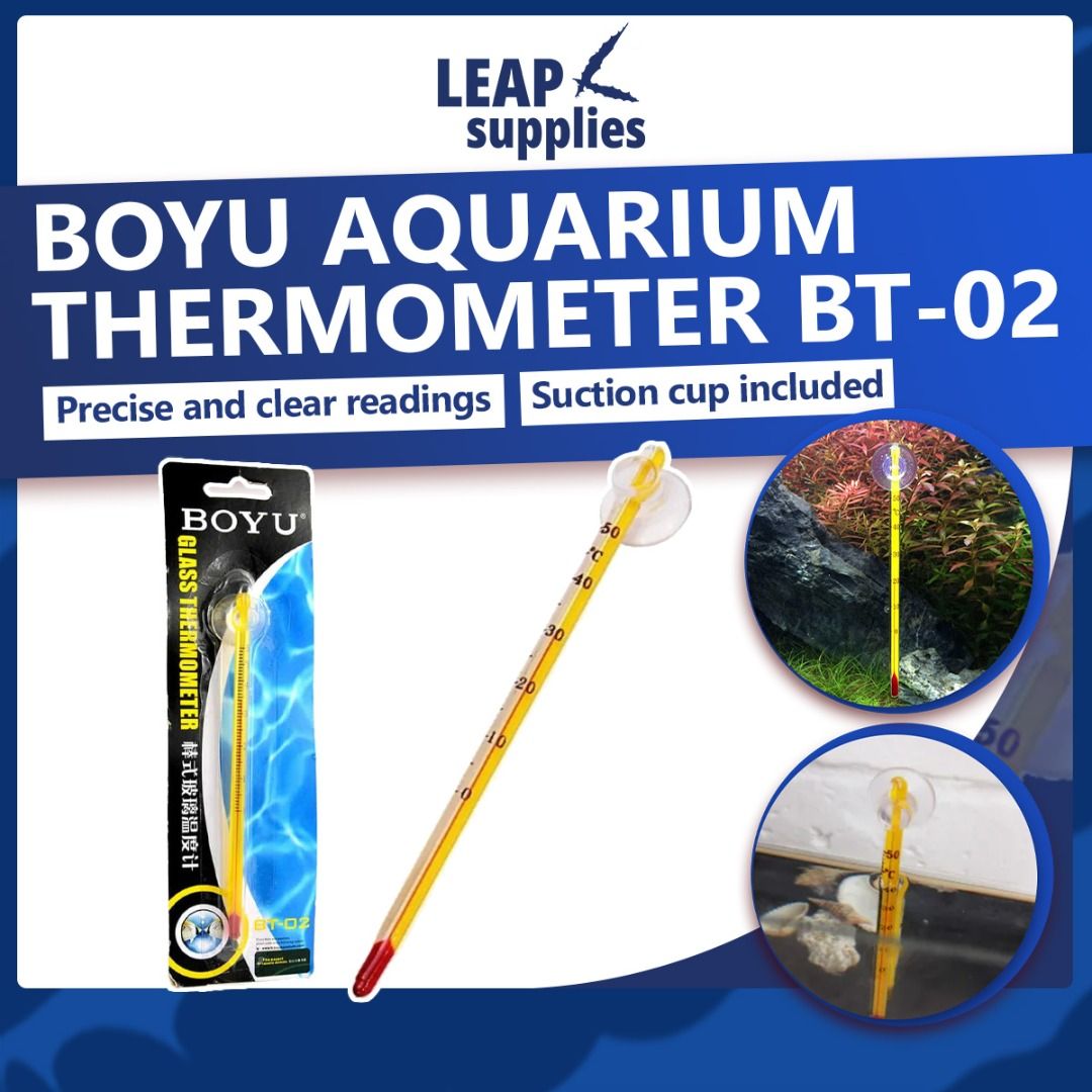 Boyu Aquarium Glass Thermometer BT-02 | Fish Tank Temperature Meter, Pet Supplies, Homes & Other ...