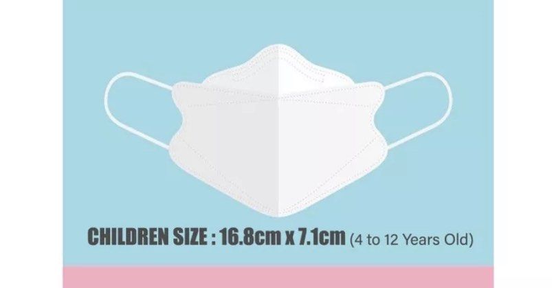 Brand New individual pack KF94 kids white face masks, Health ...