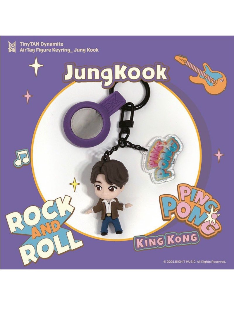 BTS Jung kook tinytan dynamite airtag figure keyring jung kook, Hobbies & Toys, Memorabilia ...