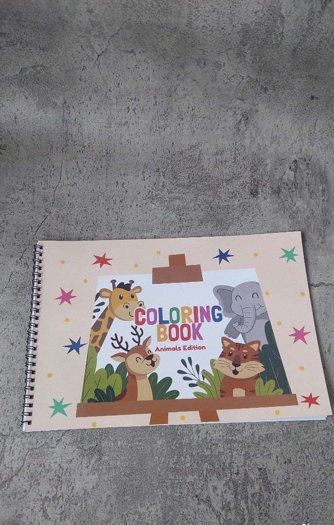 BUKU MEWARNAI HEWAN COLORING BOOK ANIMAL 10 LEMBAR BOLAK BALIK GOOD ...