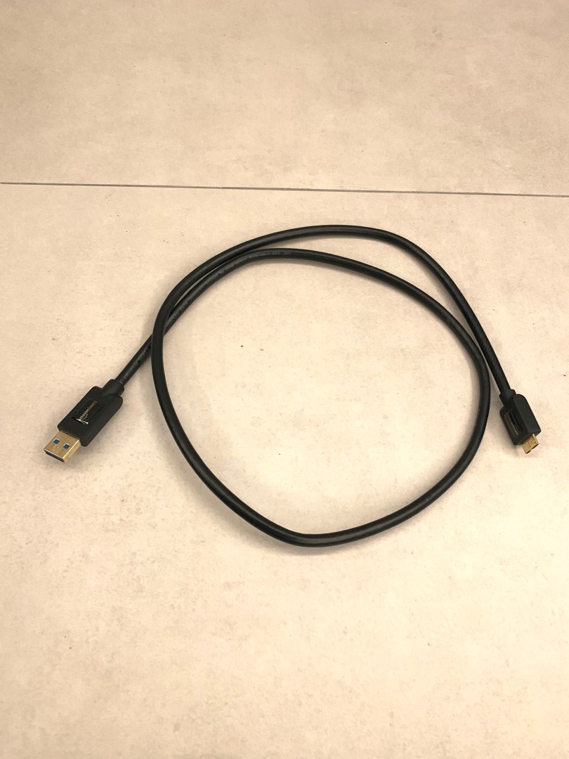 AmazonBasics USB 3.0 A to Micro B Cable 30cm for Hard Drive, Computers ...