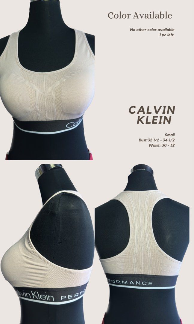 Calvin Klein Sports Bra, Women's Fashion, Activewear on Carousell