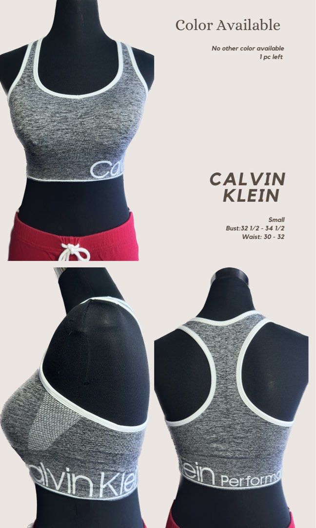 Calvin Klein Sports Bra, Women's Fashion, Activewear on Carousell