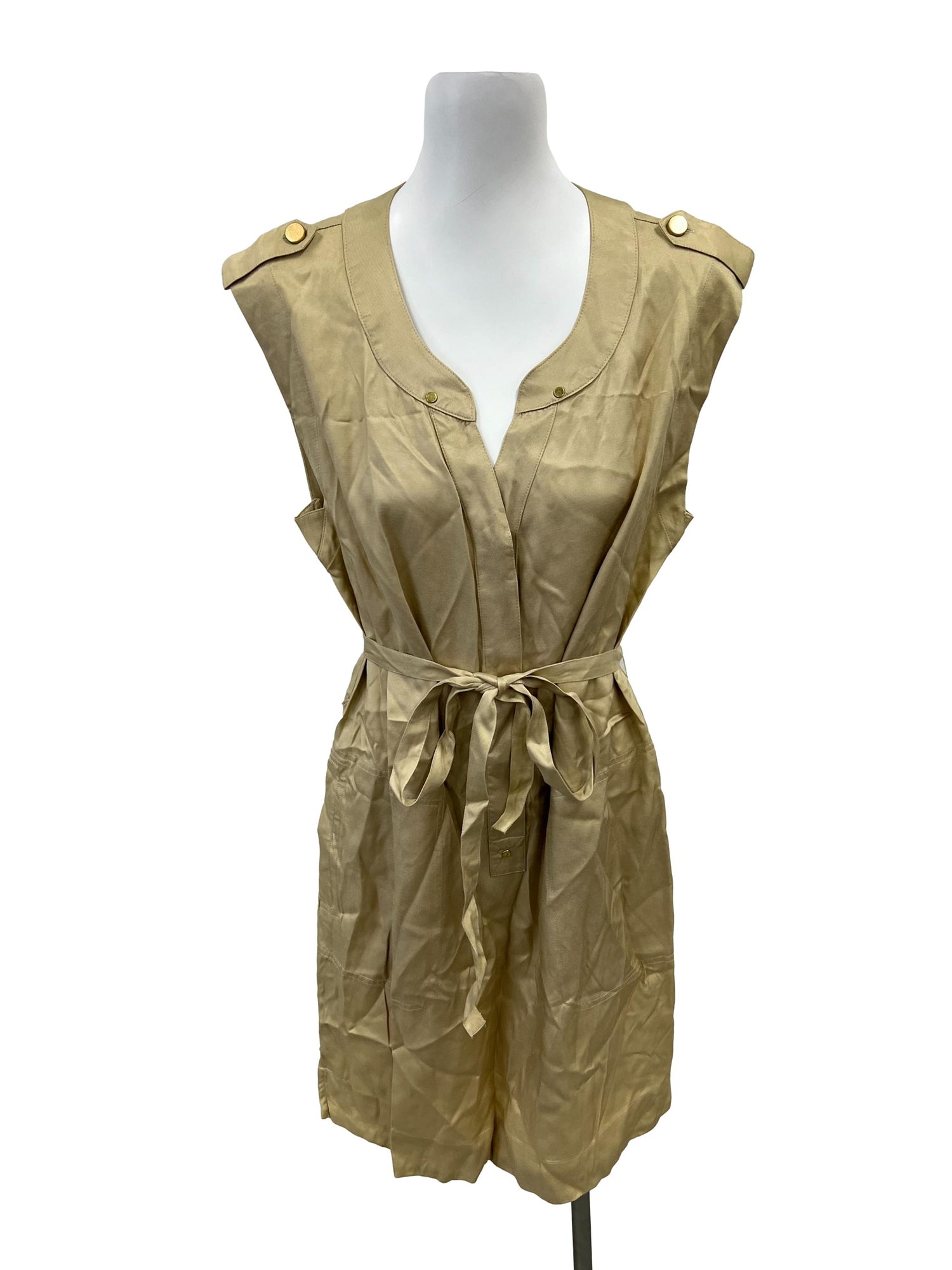 Calvin Klein Tan Shift Dress, Women's Fashion, Dresses & Sets, Dresses ...