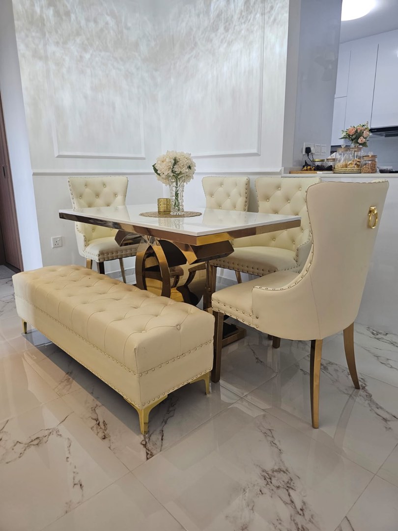 Chanel Dining Table Set, Furniture & Home Living, Furniture, Tables ...