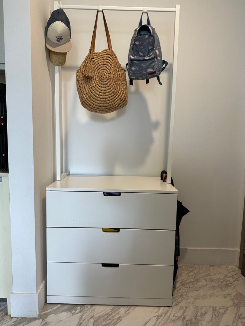 IKEA Nordli chest of drawers with hanger (open wardrobe), Furniture ...