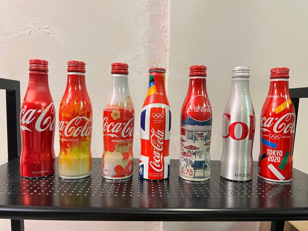 Coca Cola Collection Aluminum and Glass Bottle, Hobbies & Toys ...