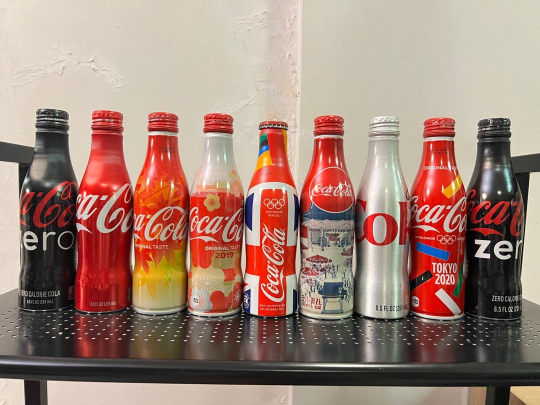 Coca Cola Collection Aluminum and Glass Bottle, Hobbies & Toys ...