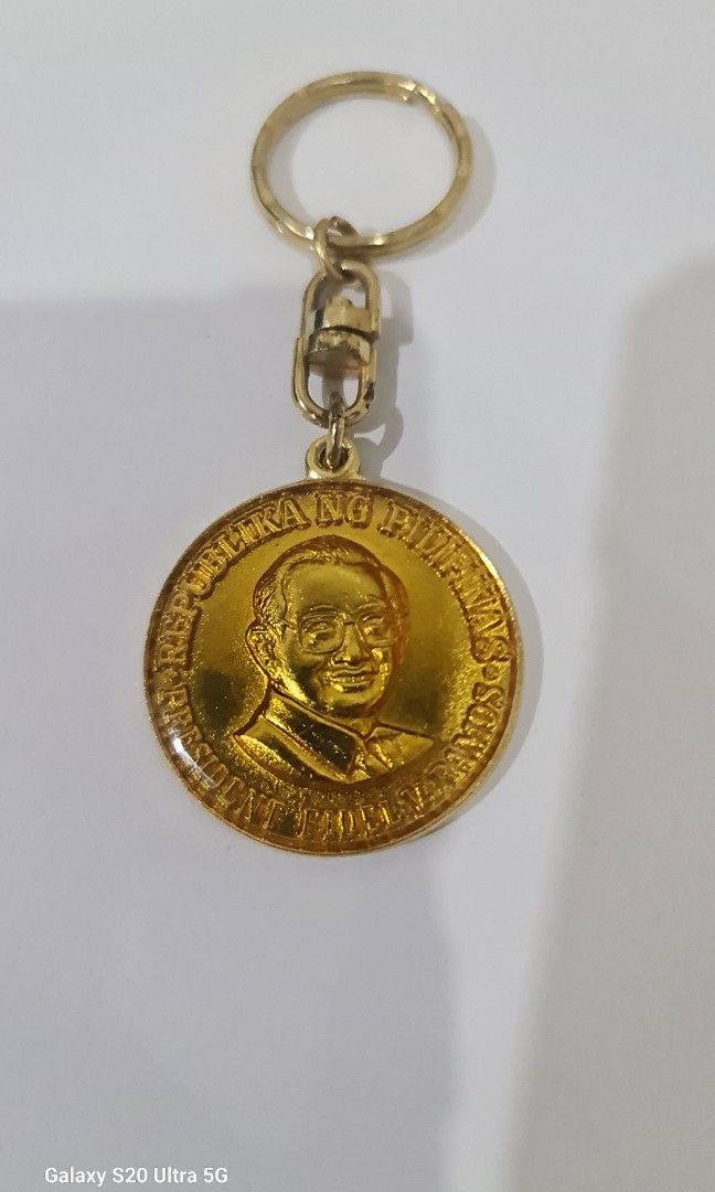Commemorative Golden Keychain Fidel Ramos on Carousell