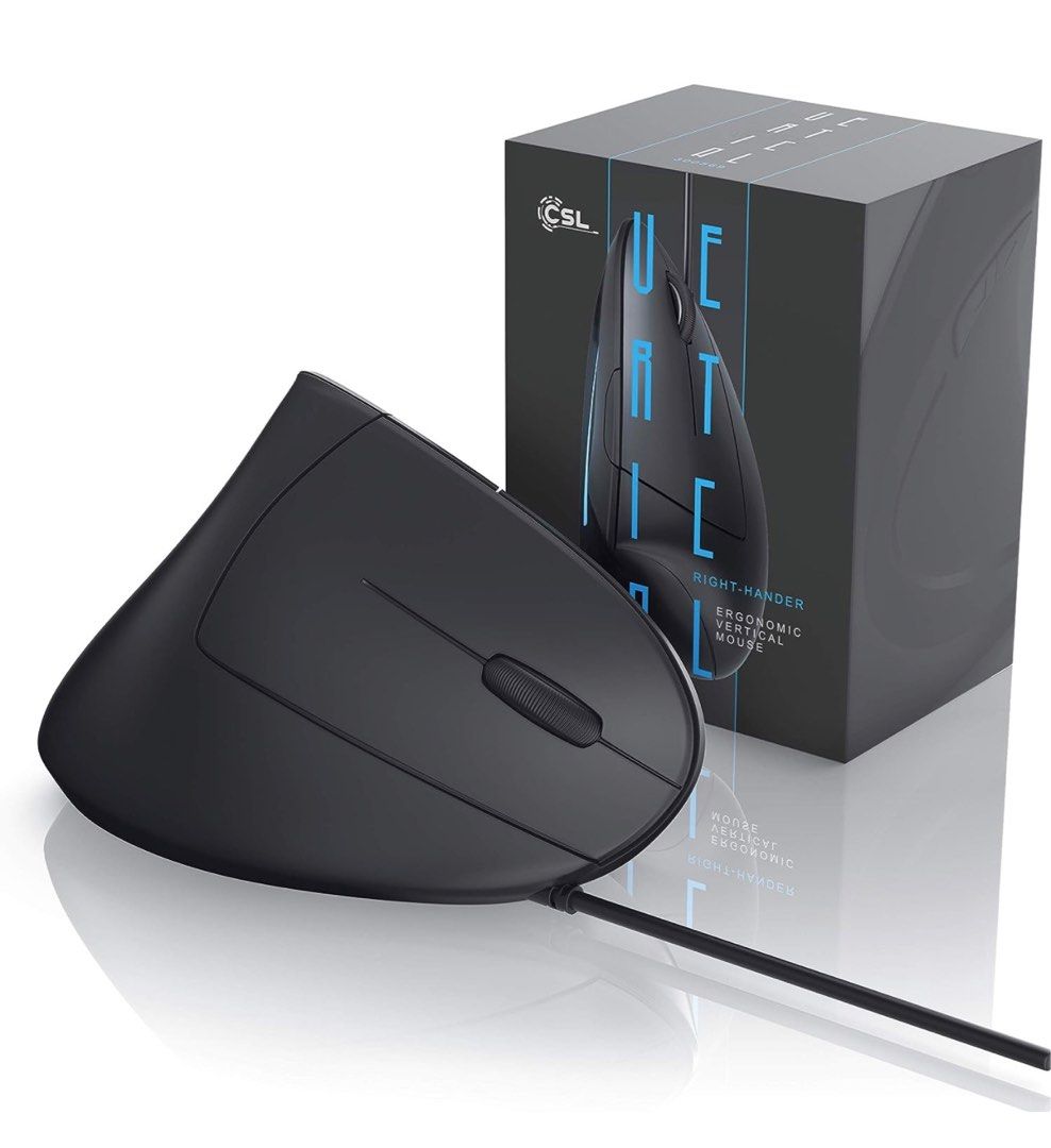 CSL Right-Hander Ergonomic Vertical Mouse TM137U, Computers & Tech ...
