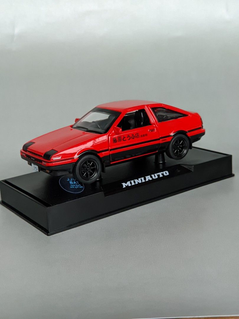 Diecast replika Mini Auto Toyota AE86 Trueno Initial-D skala 1:28 merah ...