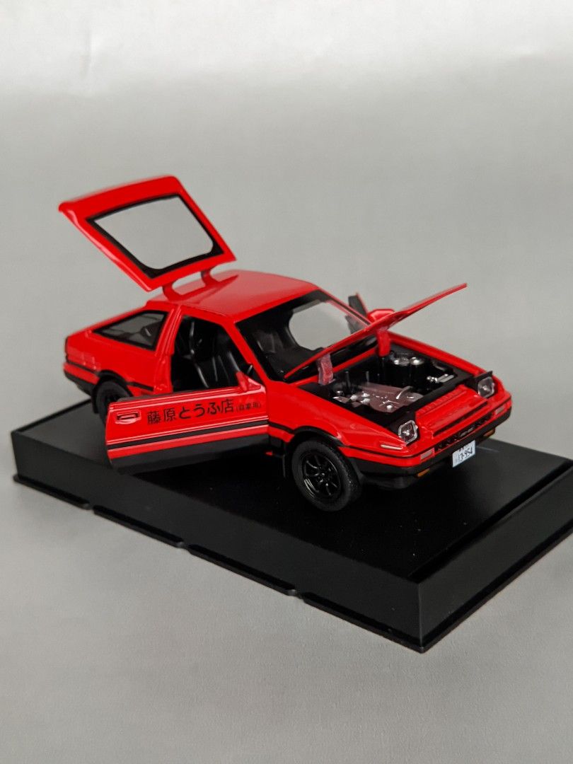 Diecast replika Mini Auto Toyota AE86 Trueno Initial-D skala 1:28 merah ...