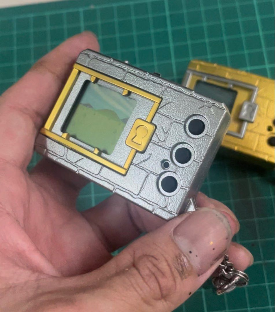 Digimon Digivice vPet Repaint Metallic Chrome, Hobbies & Toys, Toys & Games on Carousell