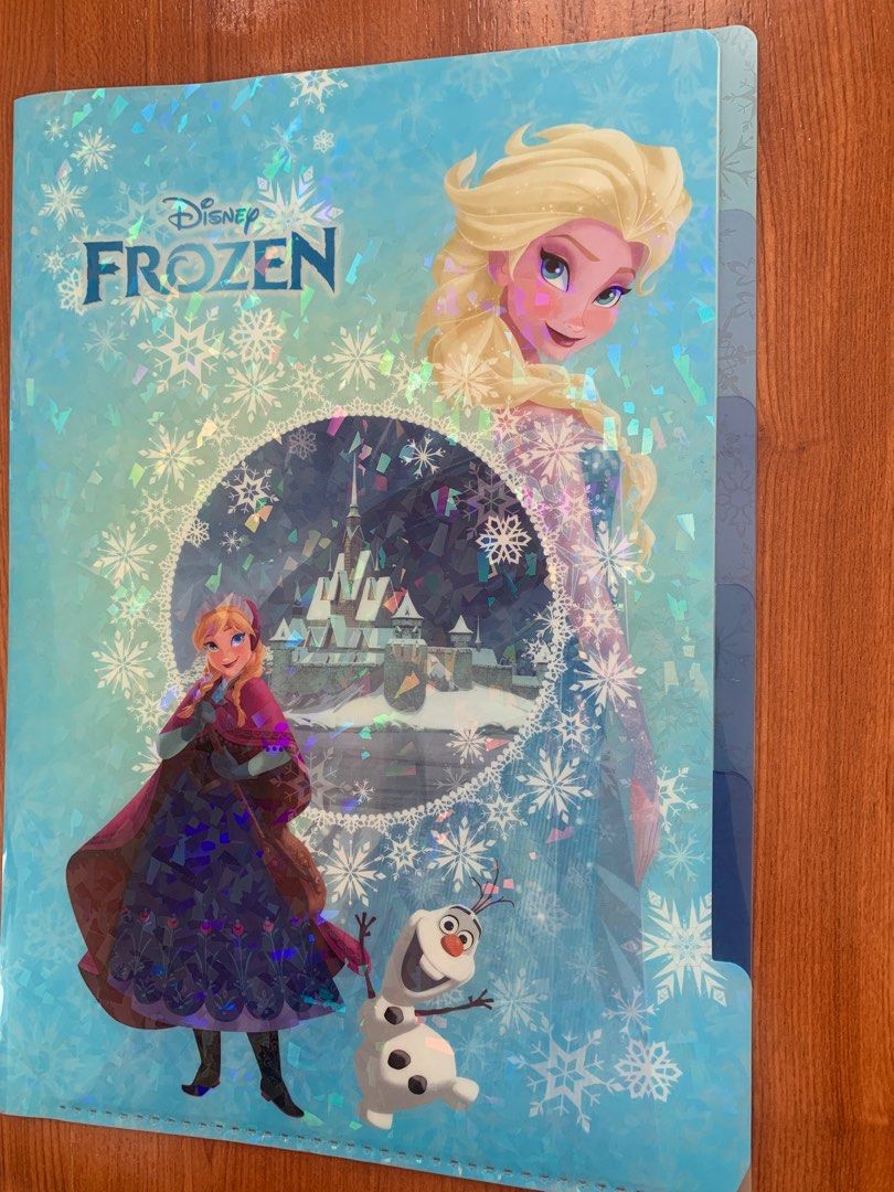 Disney Frozen Plastic folder with tabs on Carousell