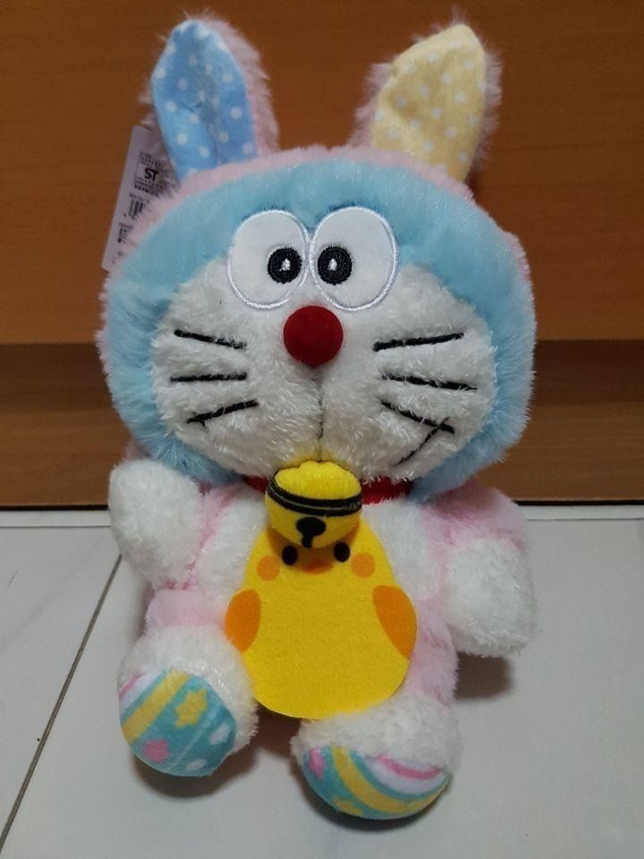 Doraemon in Pink Bunny Costume Plush Toy (25cm) #ToaPayohMRT, Hobbies ...