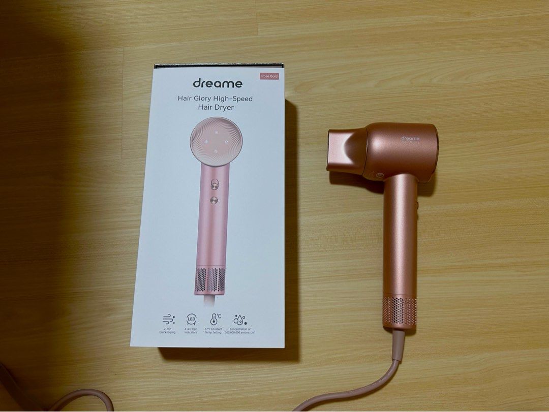 Dreame Hair Dryer Rose Gold, Beauty & Personal Care, Hair on Carousell
