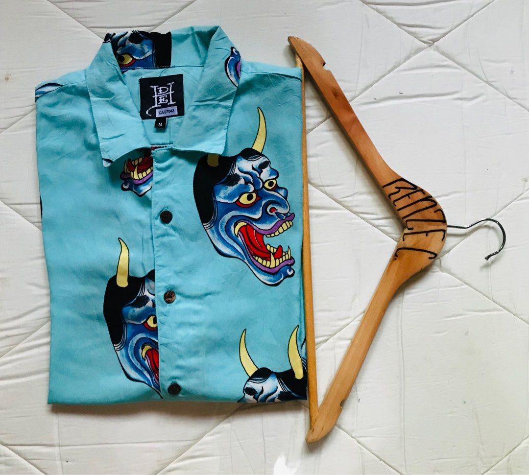 ED Hardy Demon Face Polo (Authentic) on Carousell