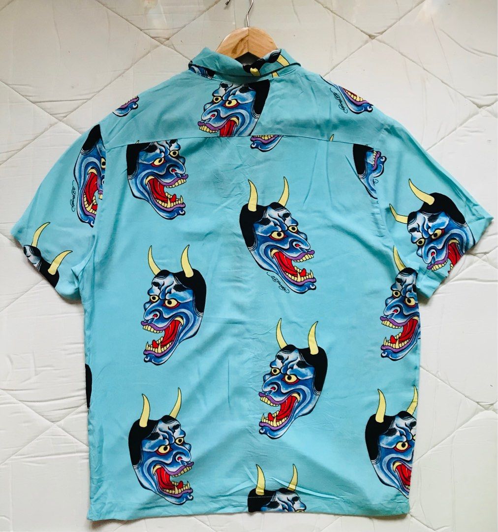 ED Hardy Demon Face Polo (Authentic) on Carousell