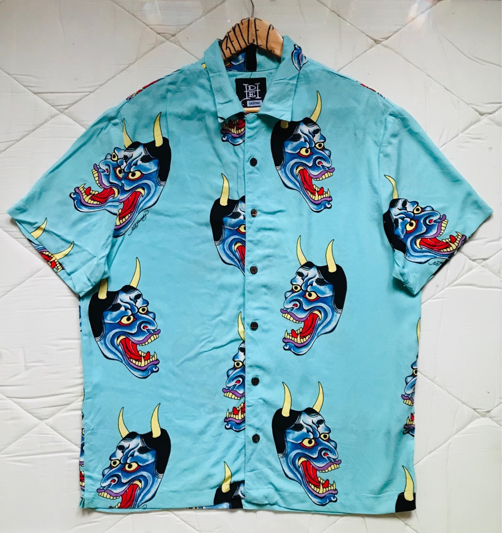 ED Hardy Demon Face Polo (Authentic) on Carousell