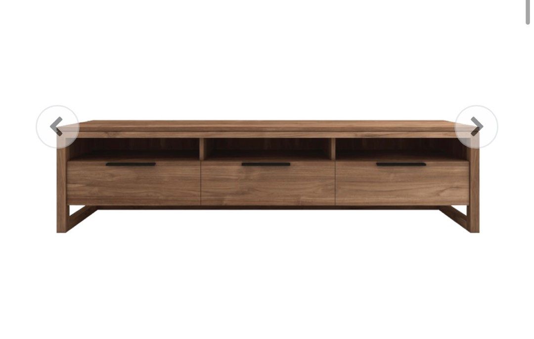 Ethnicraft (Soul & Tables) Teak Light Frame TV Console 211cm, Furniture ...