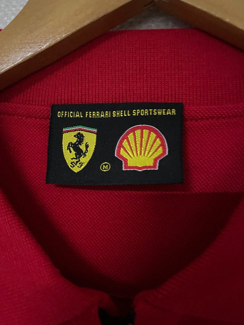 法拉利FERRARI 聯名 貝殼SHELL 拉鍊 polo（A5, 他的時尚, 上衣與西裝, T恤、Polo衫在旋轉拍賣