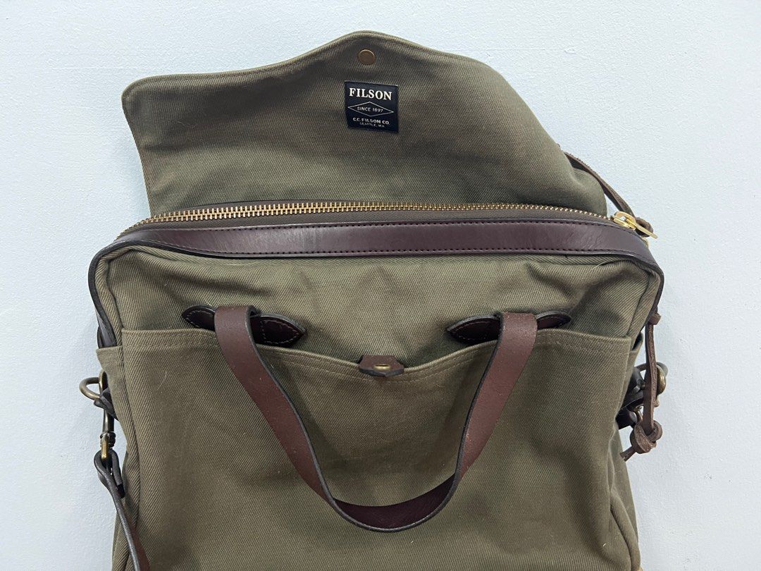 Filson Rugged Twill Original Briefcase, Men's Fashion, Bags, Briefcases ...