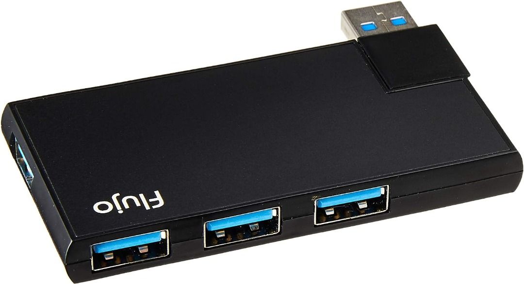 Flujo AH-3-B 4 Port Rotatable Hub with USB 3.0 Black, Computers & Tech ...