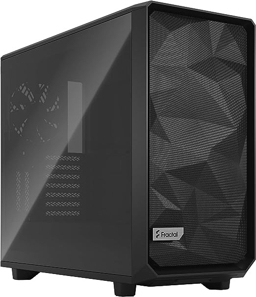 Fractal Design Meshify 2 Black ATX Flexible Light Tinted Tempered Glass ...