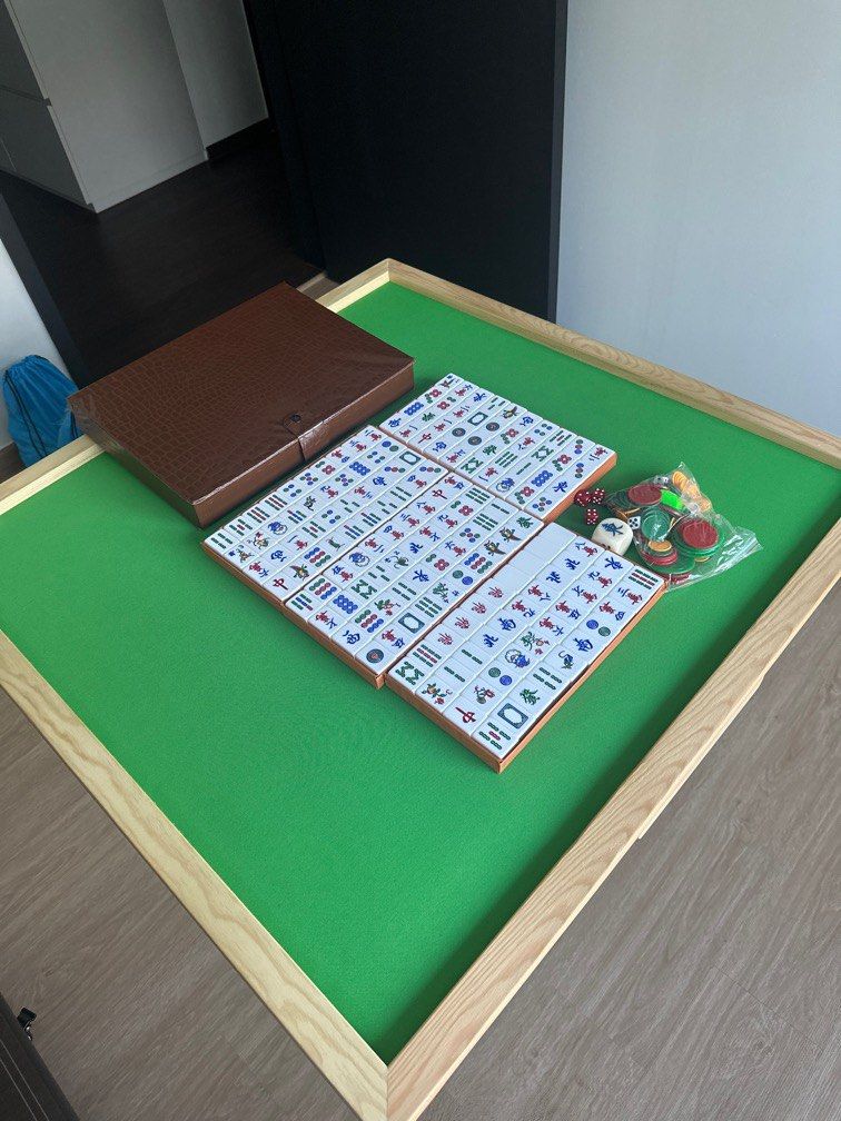 Full set Mahjong with Table, Hobbies & Toys, Toys & Games on Carousell