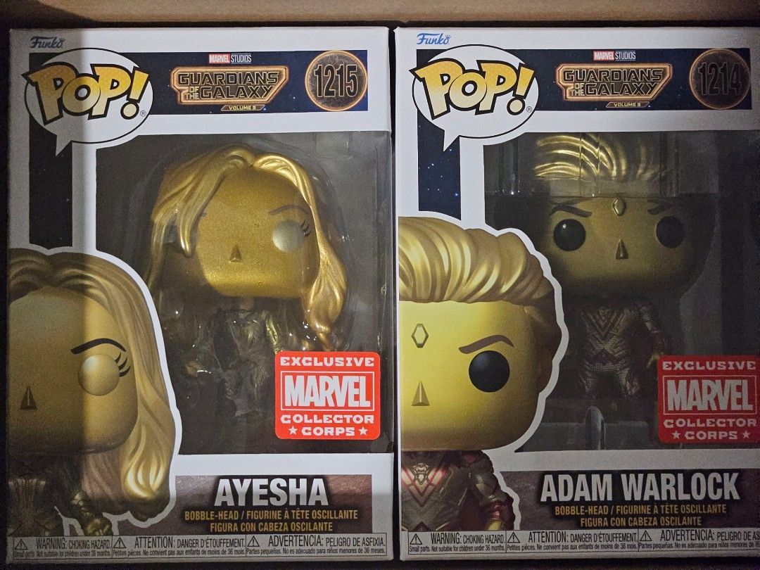 Funko Guardian Adam Warlock and Ayesha, Hobbies & Toys, Toys & Games on ...