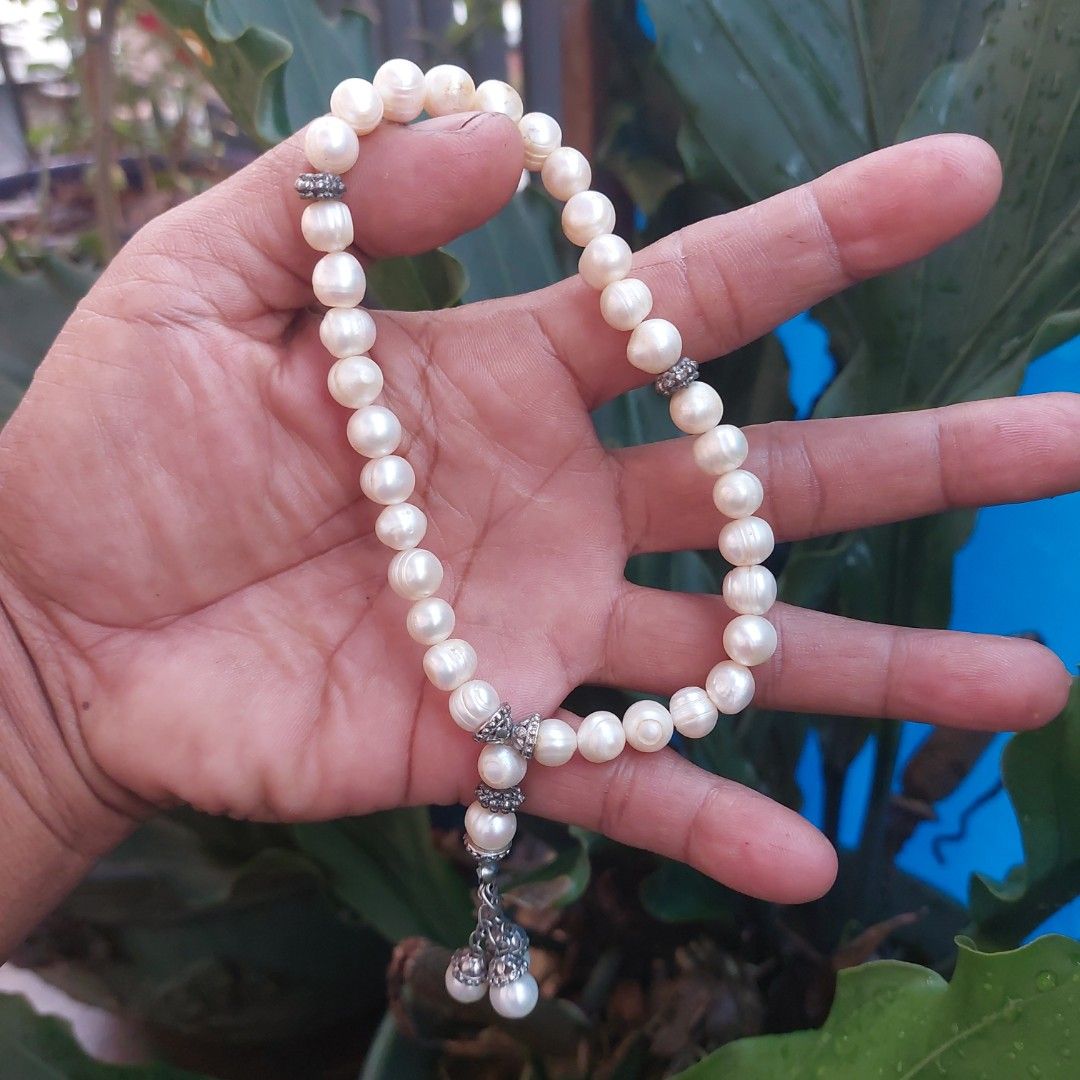 Tasbih dari mutiara asli dan perak, Antik, Lainnya di Carousell