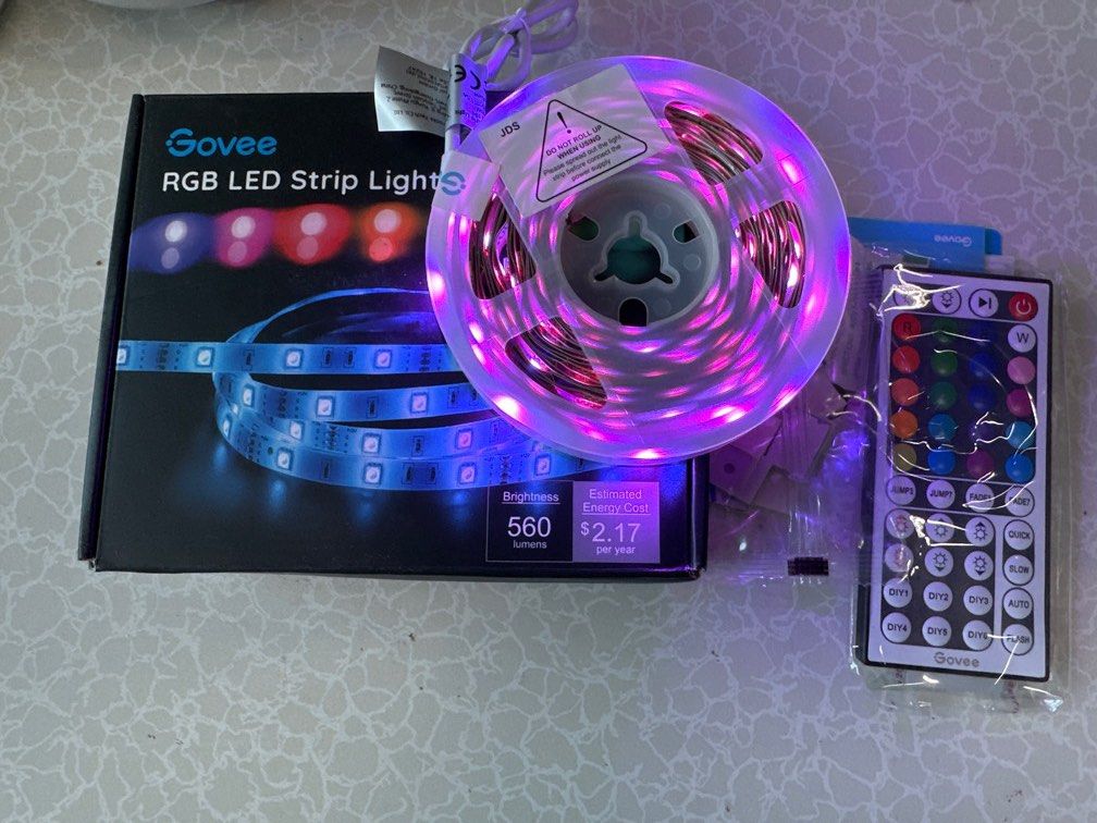 Govee RGB LED Strip Light, Furniture & Home Living, Lighting & Fans ...