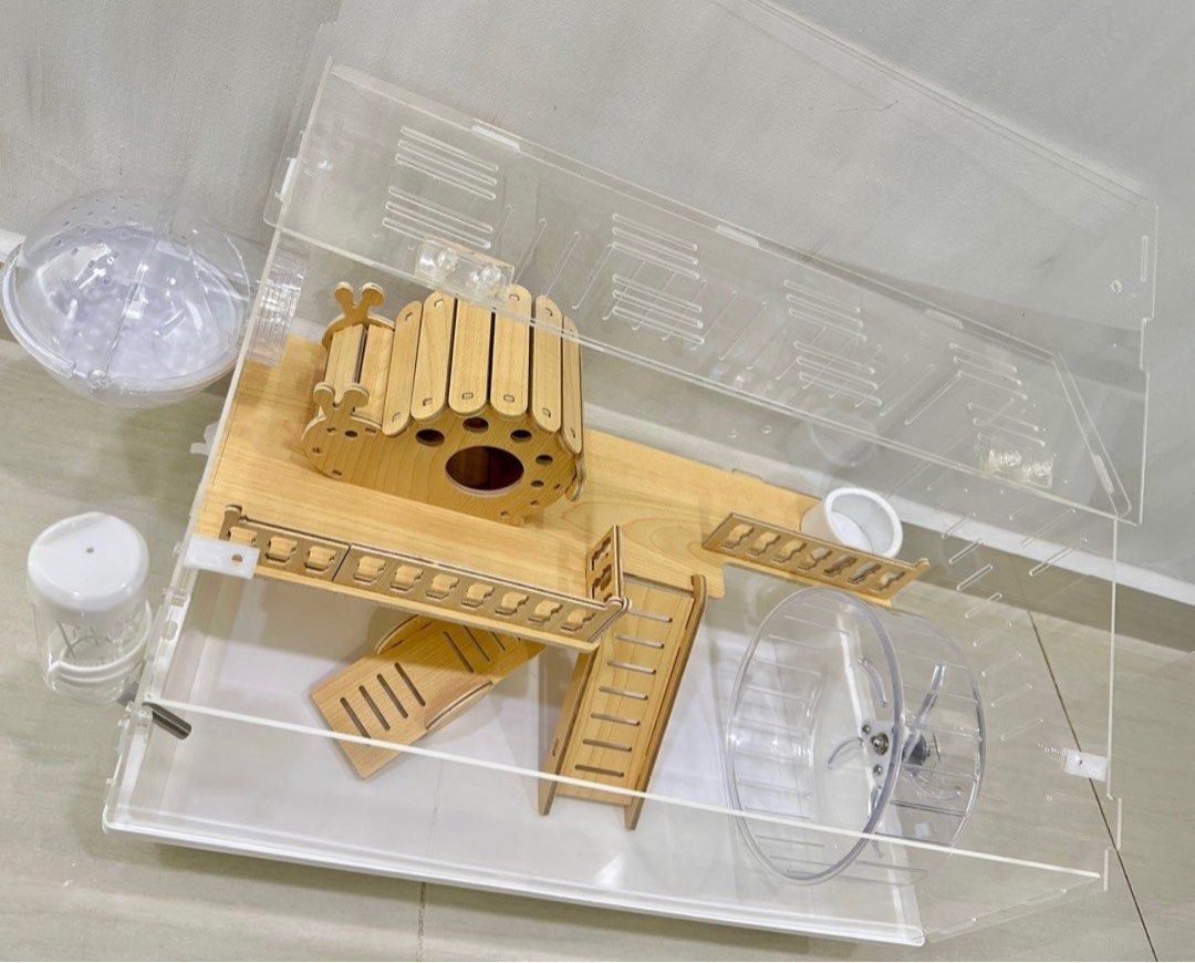 Hamster Acrylic Cage Full Set, Pet Supplies, Homes & Other Pet ...
