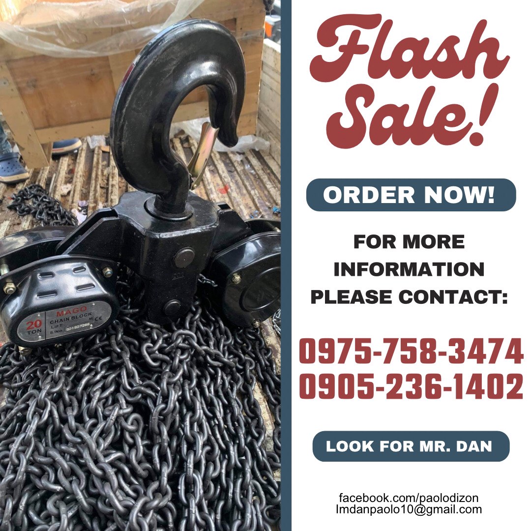 Heavy Duty Chain Block, Commercial & Industrial, Construction Tools ...