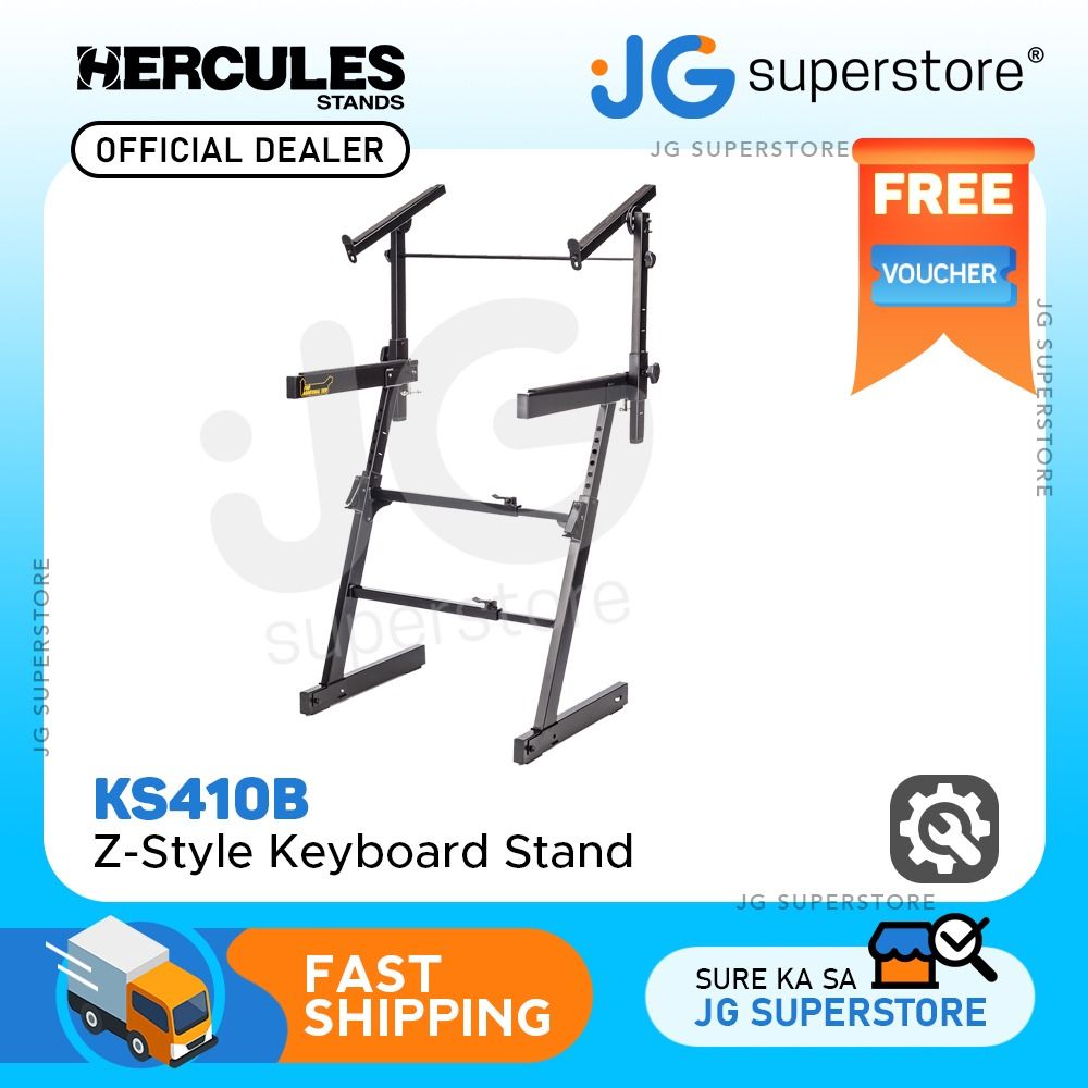 Hercules Stands Auto-Lock Z-Style Keyboard Stand with EZ-Lok Tier ...